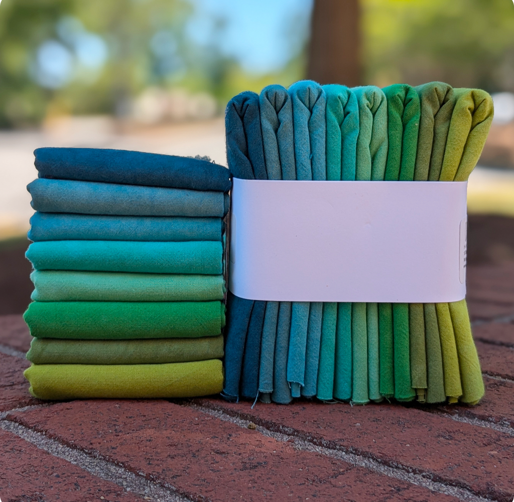 Cherrywood Hand Dyed Fabrics - Farmland 8 Step Fat Quarter Bundle (Blu ...
