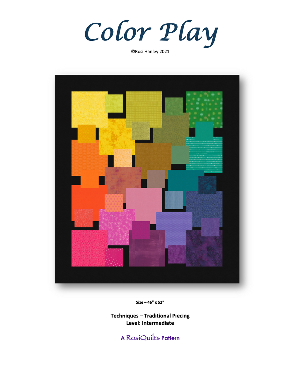 Color Play Quilt Pattern by Rosi Hanley - CP-RH – Cary Quilting Company