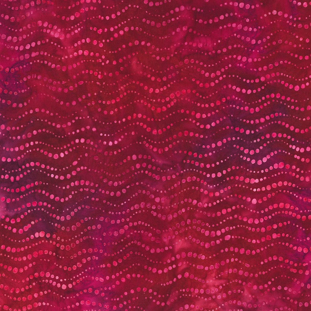 Dotted Batik Quilt Fabric - Wavy Dots in Ruby Red - AMD-22659-118 RUBY ...
