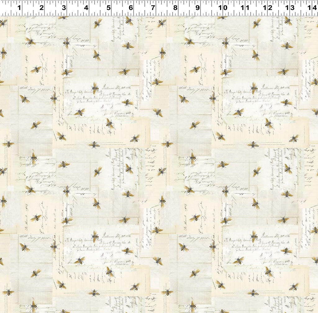 Harmony Quilt Fabric - Bees in Light Cream - Y4588-2 – Cary Quilting ...