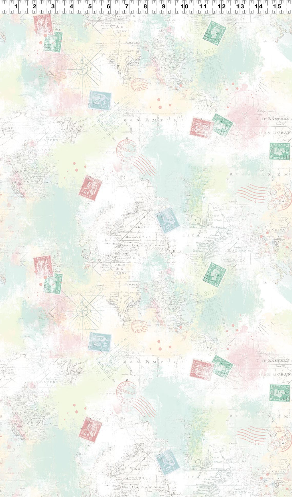 Harmony Quilt Fabric - Map in Multi - Y4581-55 – Cary Quilting Company