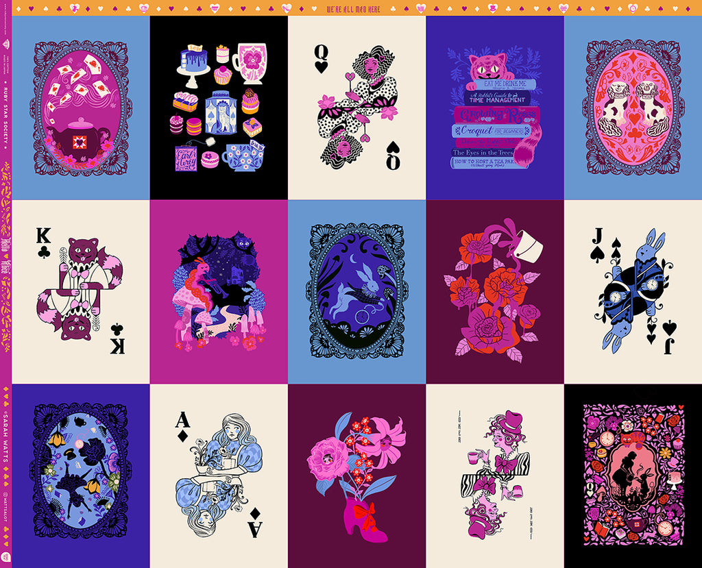 P431 - Hello Alice Quilt Fabric by Ruby Star Society - Wonderland Pane ...