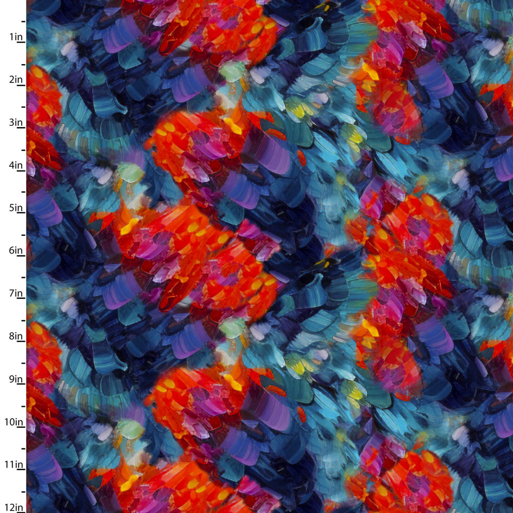 Hummingbird Bouquet Quilt Fabric - Flutter Texture in Multi - 22959-ML ...