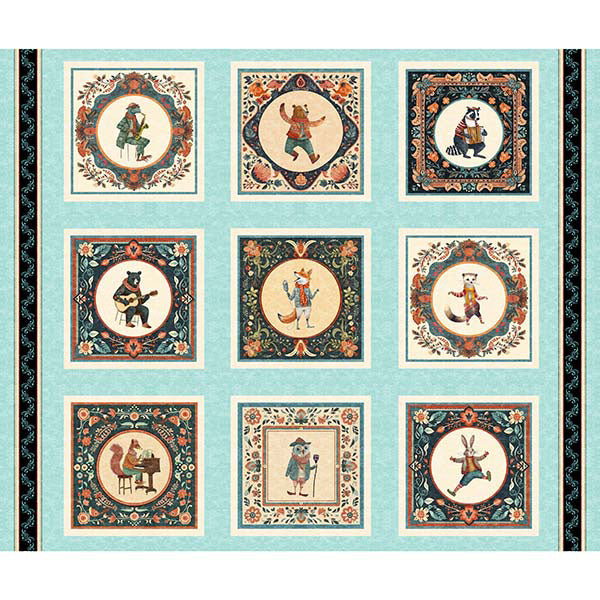 P353 - Jug Band Jamboree Quilt Fabric - Jamboree Picture Patch Panel i ...