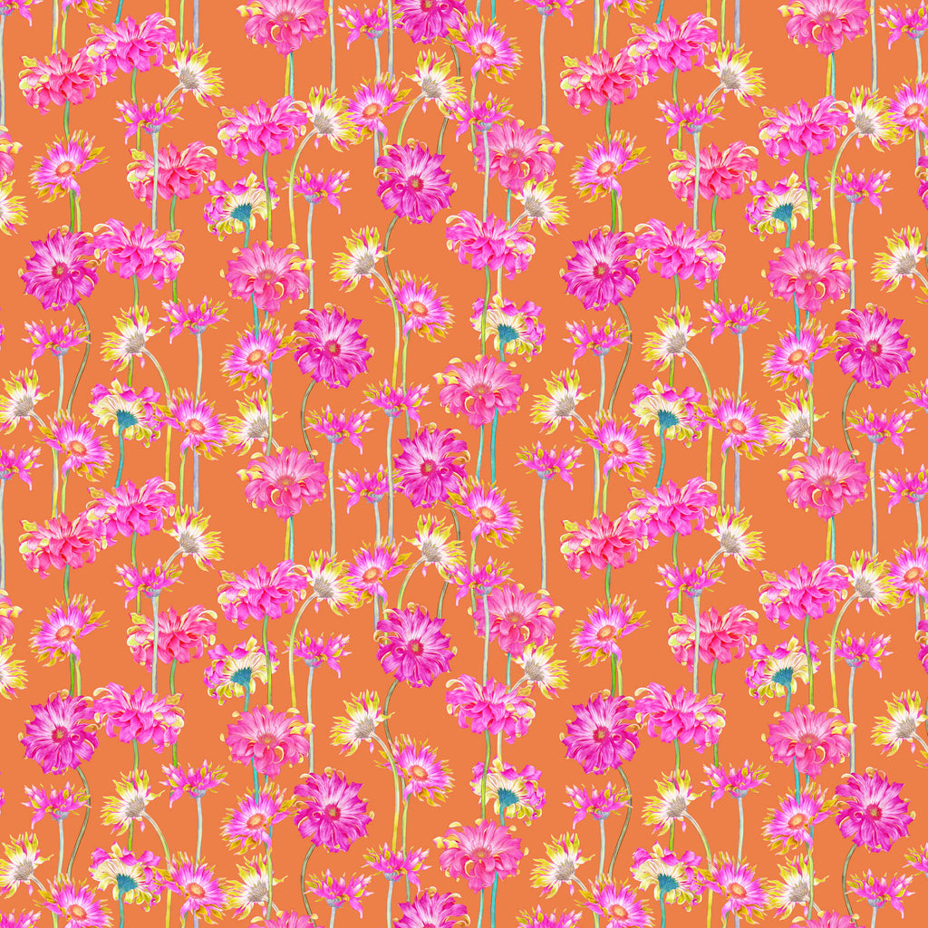 Margo Quilt Fabric - Gerbera Daisies in Orange - DP90802-56 – Cary ...
