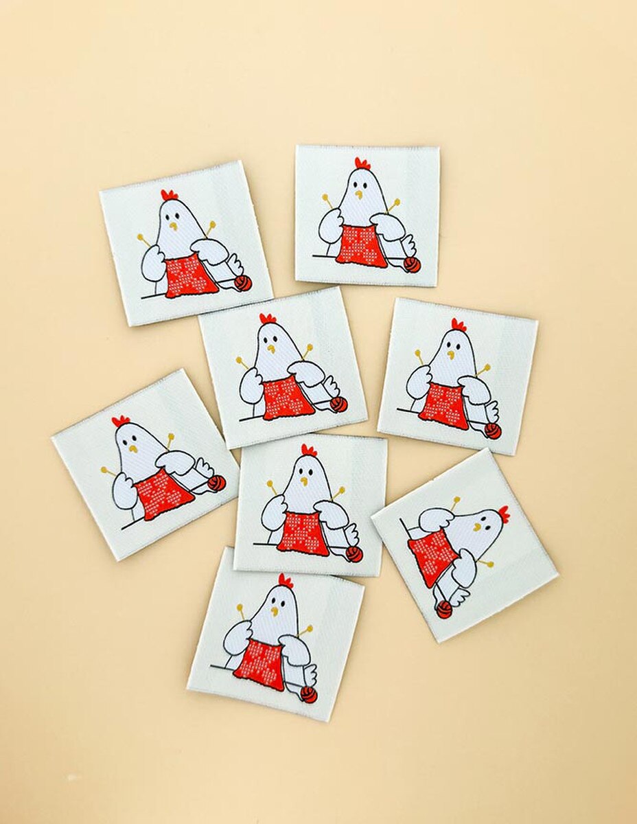 Minki Kim Knitty Hen Woven Labels - P178-SIWL22 – Cary Quilting Company