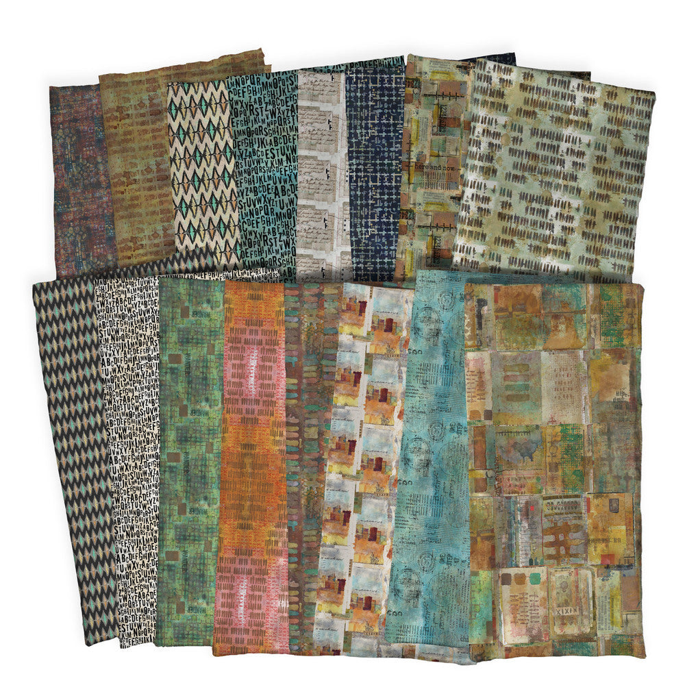 On Your Mark Quilt Fabric - 16 piece Fat Quarter Bundle - FB4FQSE.ONYO ...