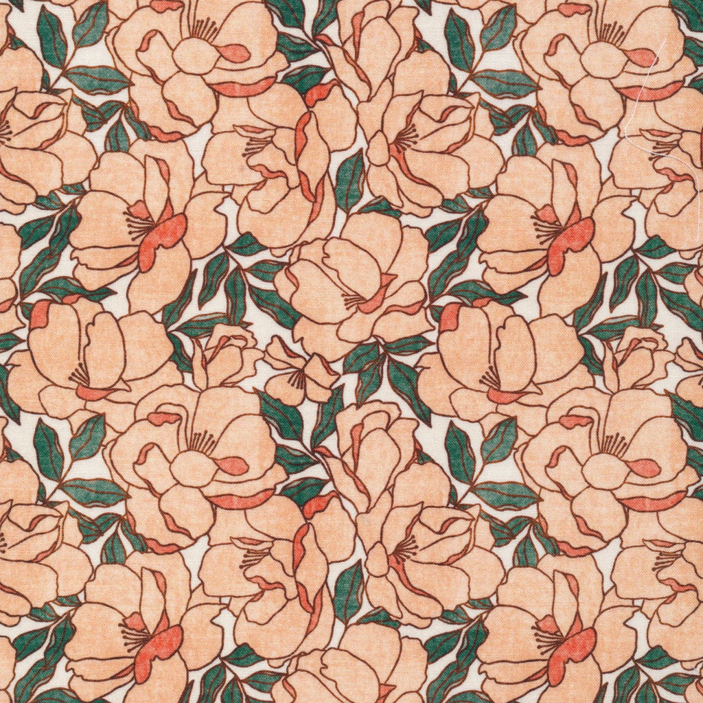 Rosy Deco Quilt Fabrics - Floribunda in Peach - 227423 – Cary Quilting ...