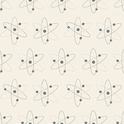 Science Lab Quilt Fabric - Atoms in Ivory - 3842-41 – Cary Quilting Company
