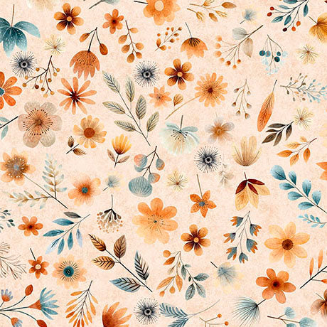 Sugar, Spice, Everything Nice Quilt Fabric - Small Floral in Light Pea ...