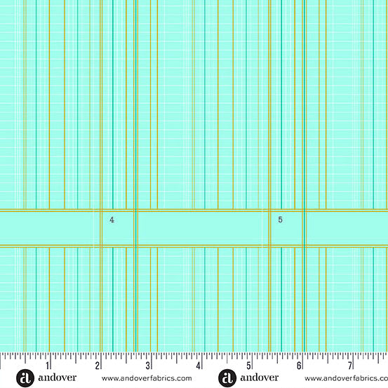 Sun Print 2026 Quilt Fabric by Alison Glass - Ledger in Mint Aqua - A ...