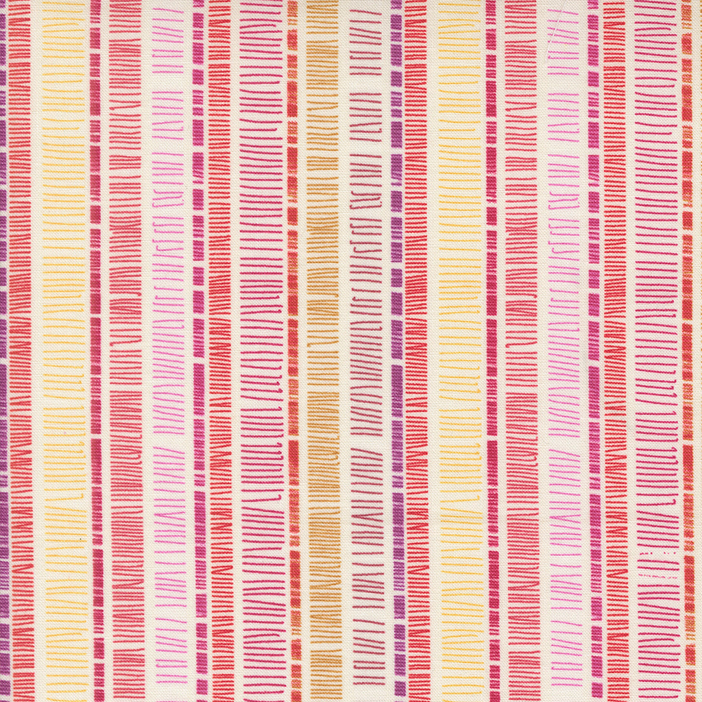 Superbloom Quilt Fabric - Scribble Stripe in Cream/Multi - 48785 11 ...