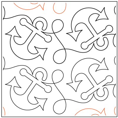 Longarm Pattern (not for sale): Anchors Aweigh – Cary Quilting Company