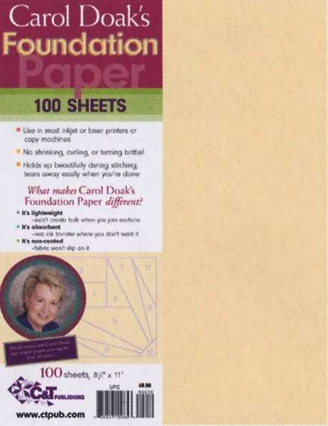 Carol Doak's Foundation Paper, Letter size - 10985 – Cary Quilting Company
